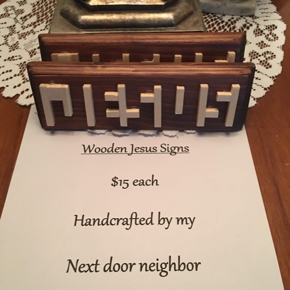 Accents | Handcrafted Wooden Jesus Sign Christian Art | Poshmark